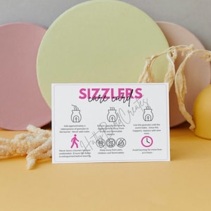 Salt Sizzlers Care Card Printable Safety Guide Simmering Granules ...