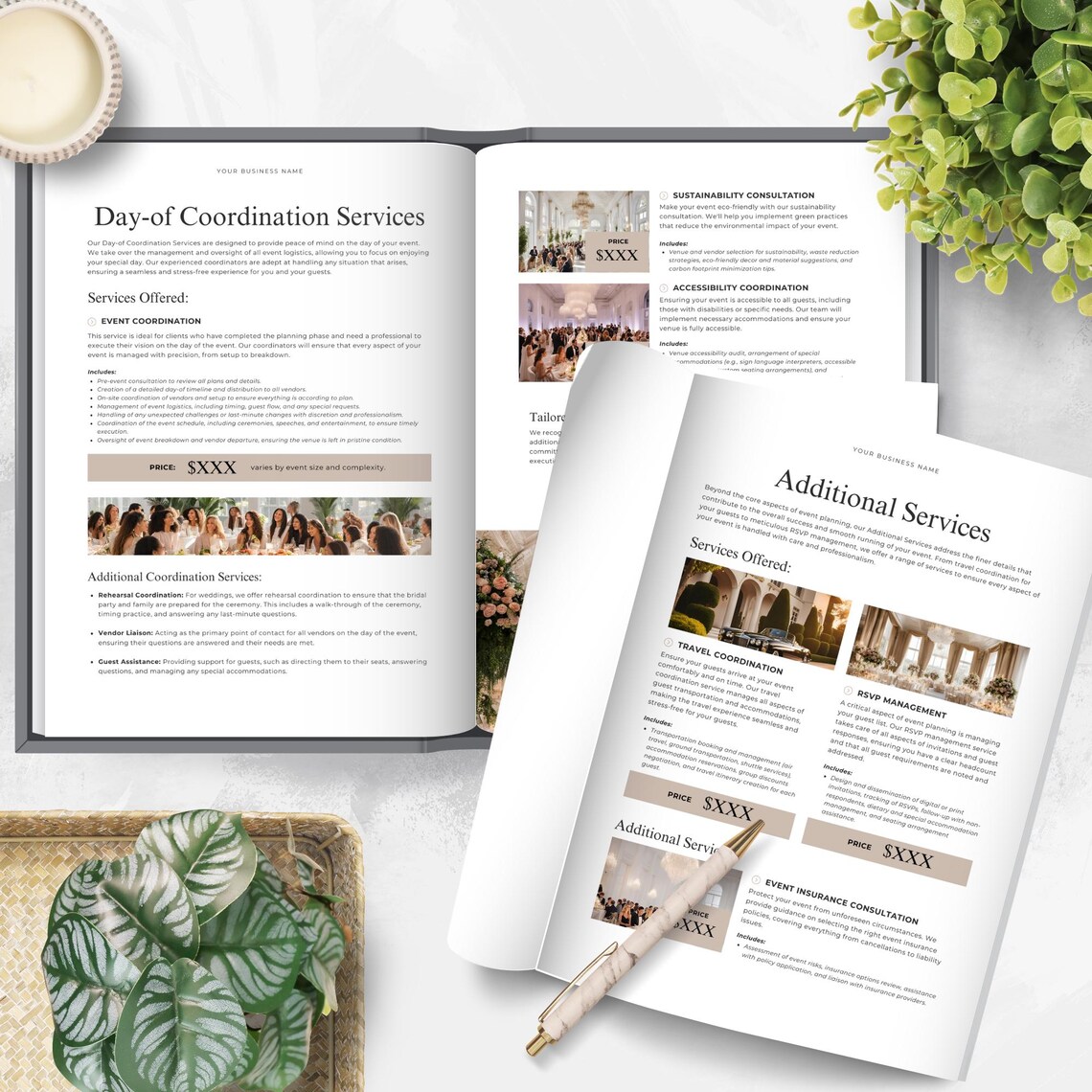 Event Planner Price List Template, Editable Pricing Guide, Professional ...