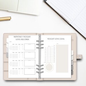 Weight Loss Journal Printable Tracker for Women With Meal Planner ...