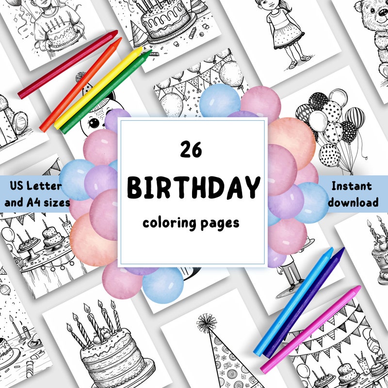 Party Coloring - Etsy