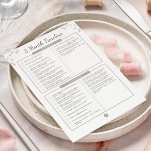 3 Month Wedding Planning Checklist Three Month Wedding Timeline for ...