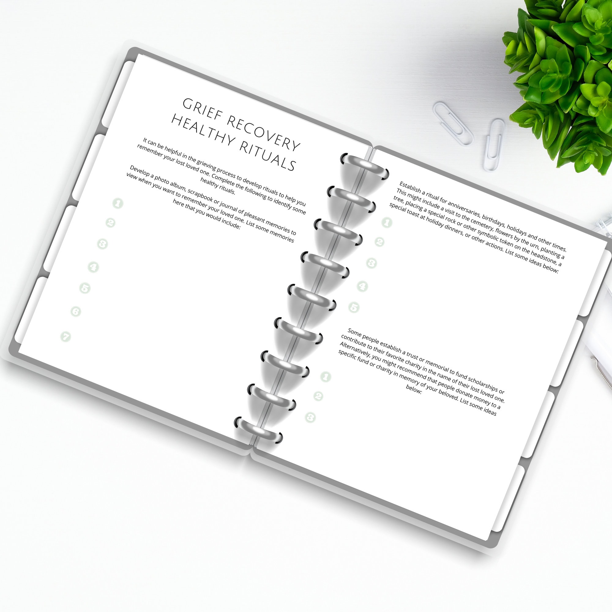 Grief Journal Printable for Mental Health Support, Digital Bereavement ...