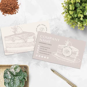 Editable Bakery Business Card Bundle Cake Business Template Printable ...