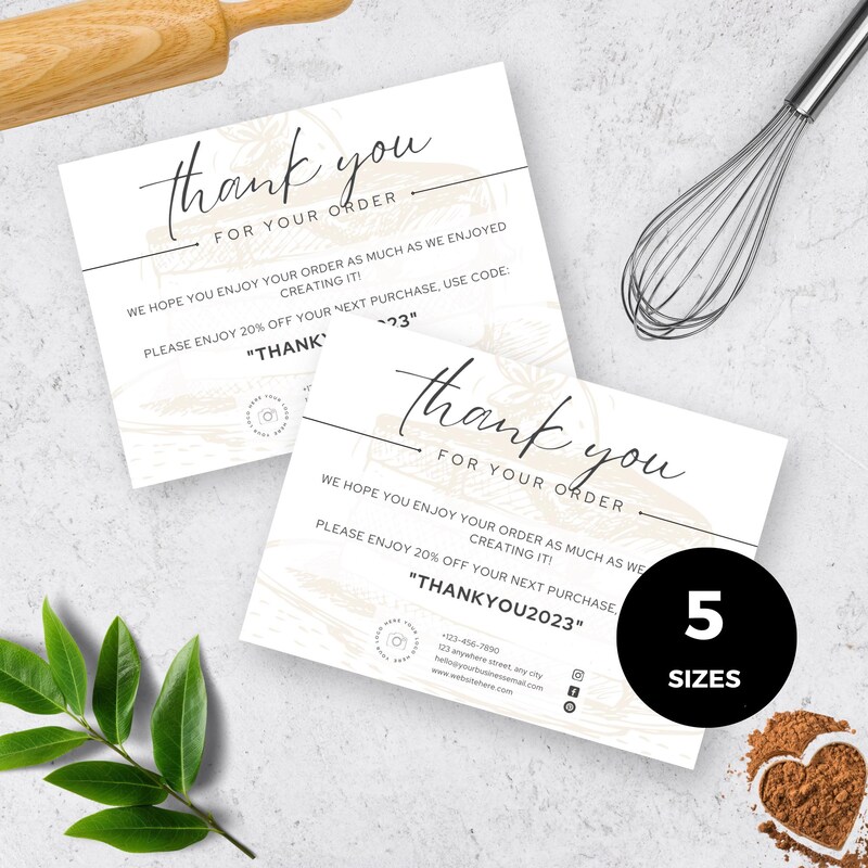 Bakery Thank You Cards - Etsy