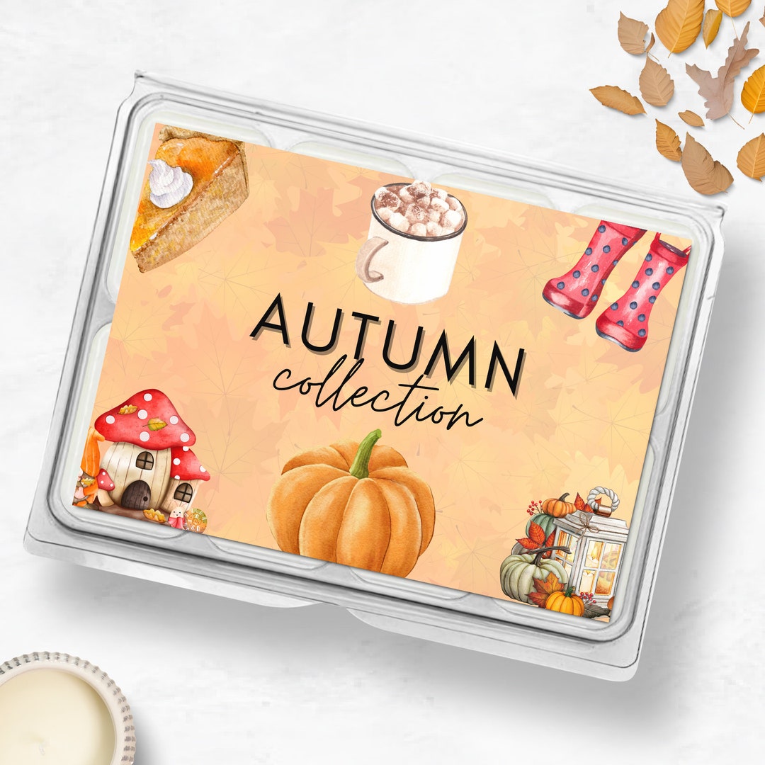 Autumn Wax Melt HB Clamshell Label Fall Sample Box Sticker Printable ...