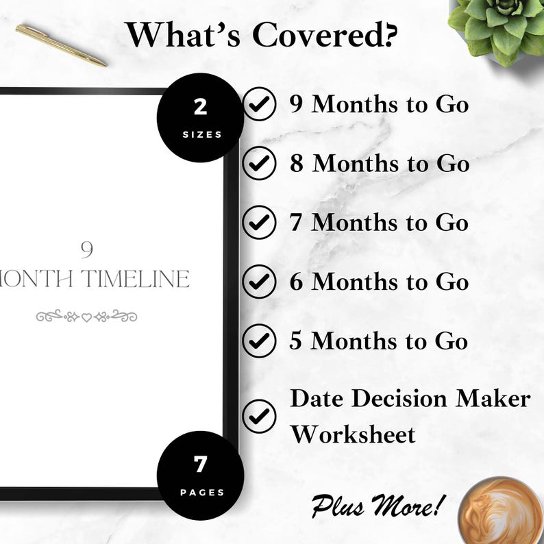 Editable Wedding Countdown Checklist Canva, Bride Wedding Planner ...