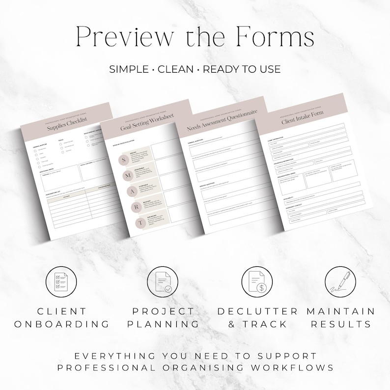 Professional Organizer Form Bundle Home Organizer Template Client ...