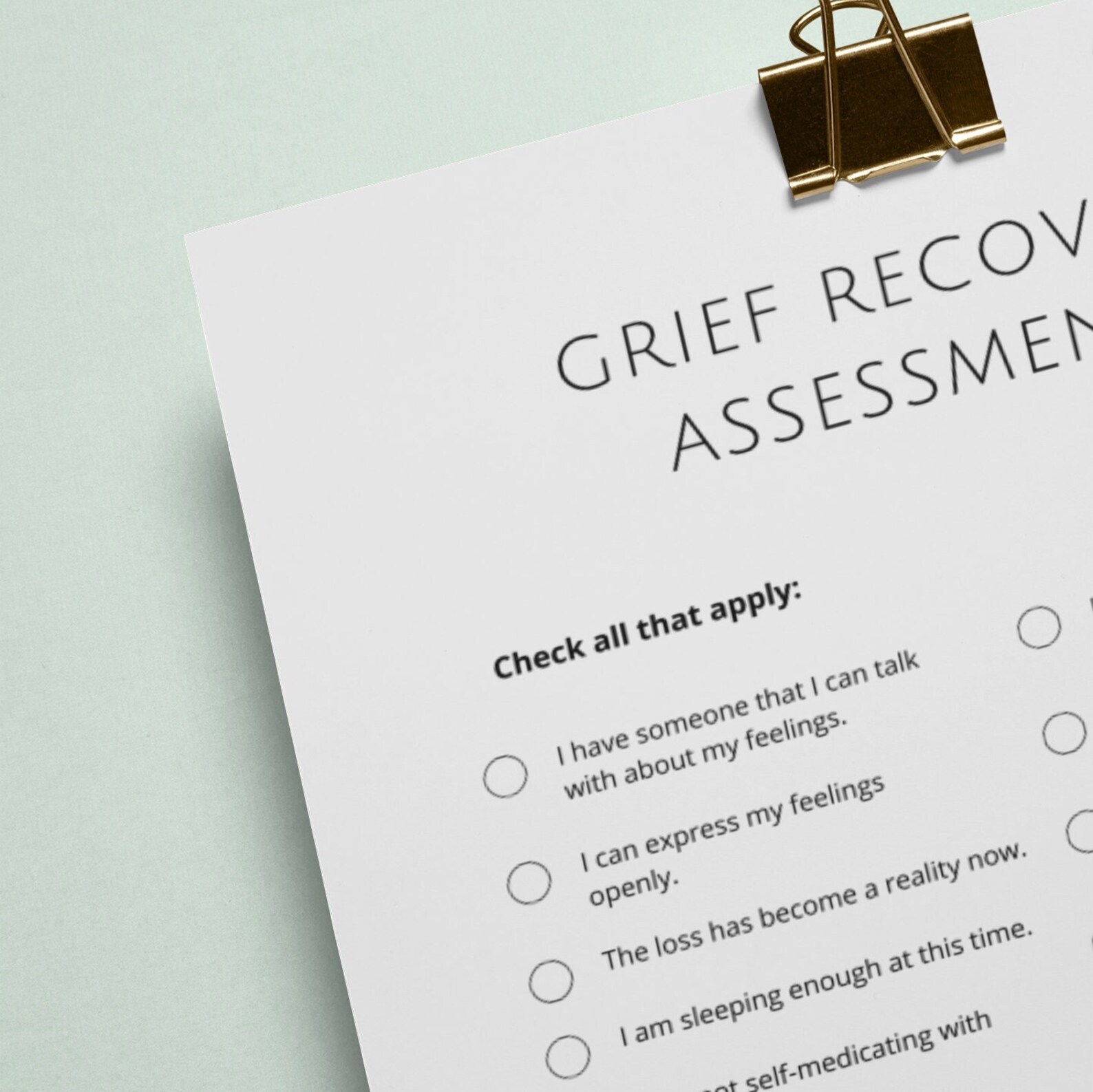 Grief Journal Printable for Mental Health Support, Digital Bereavement ...