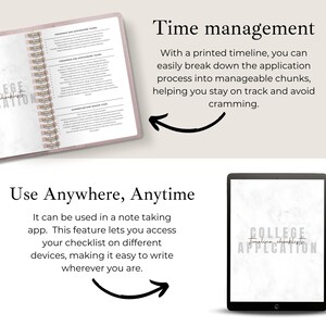 College Application Planner Timeline Printable Checklists for College Countdown Lists for Senior ...