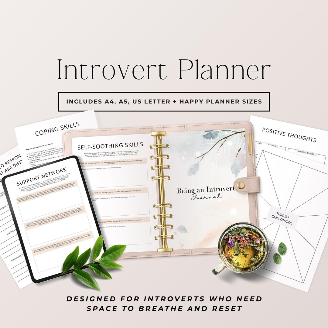 Introvert Journal Printable, Anxiety Coping Workbook for Overthinking ...