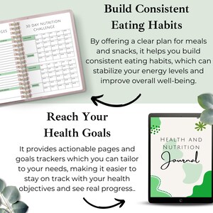 Nutrition Planner Printable - Daily Food Journal - Meal Planner ...