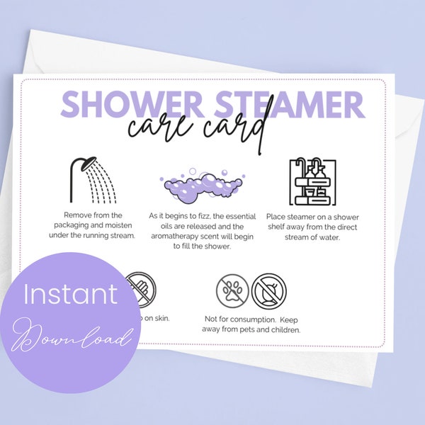 Shower Steamers Label - Etsy