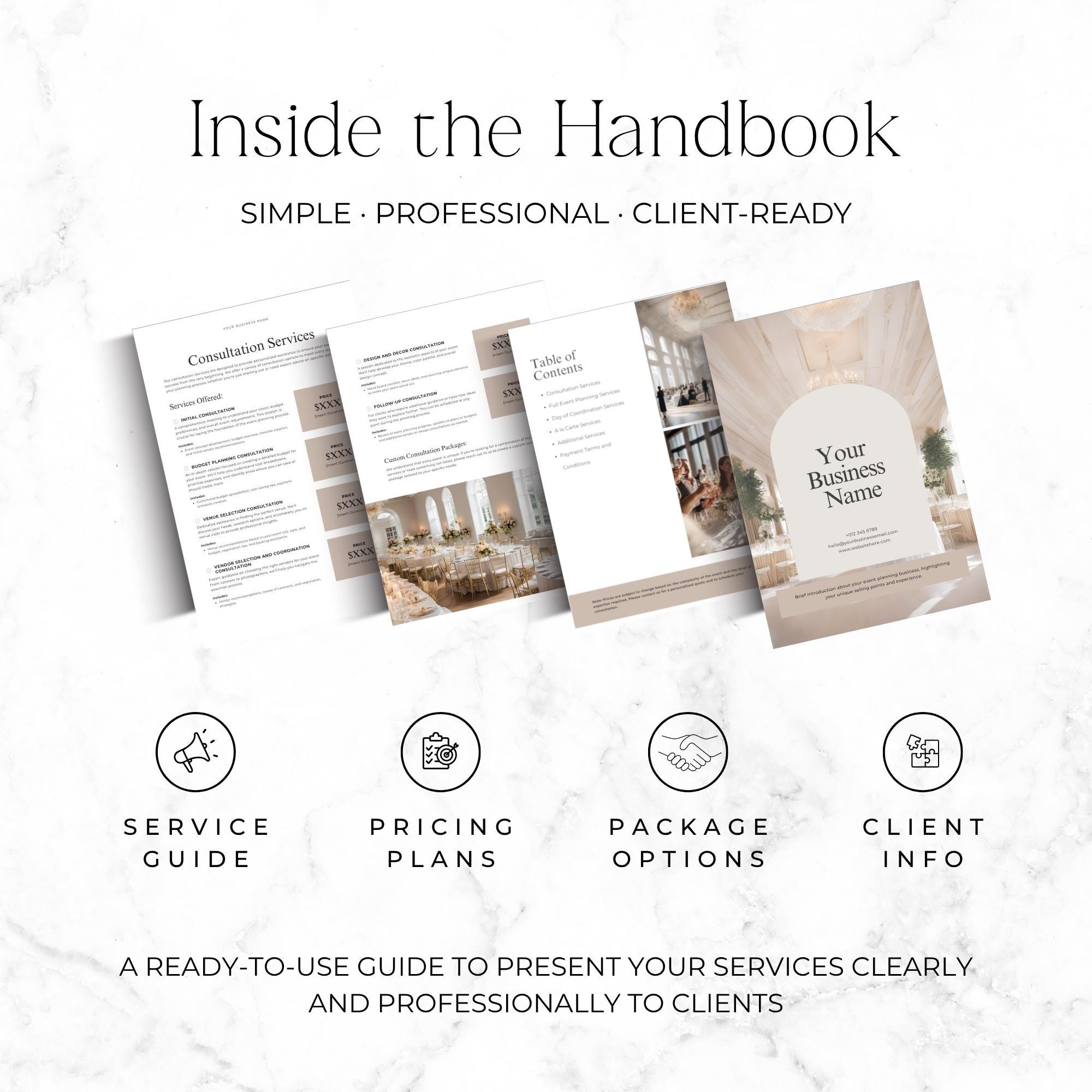 Event Planner Price List Template, Editable Pricing Guide, Professional ...