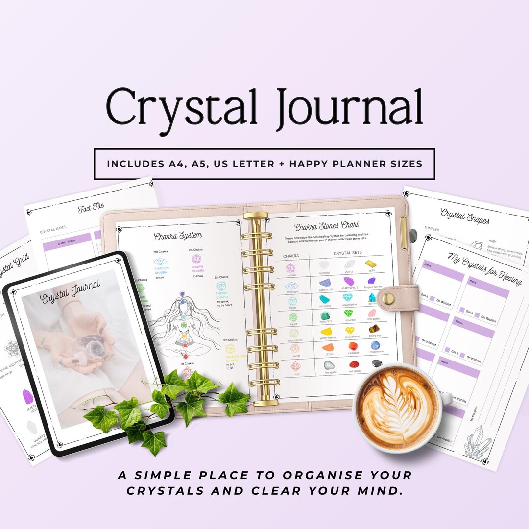 Crystal Journal Printable | Crystal Tracker PDF | Chakra Journal ...