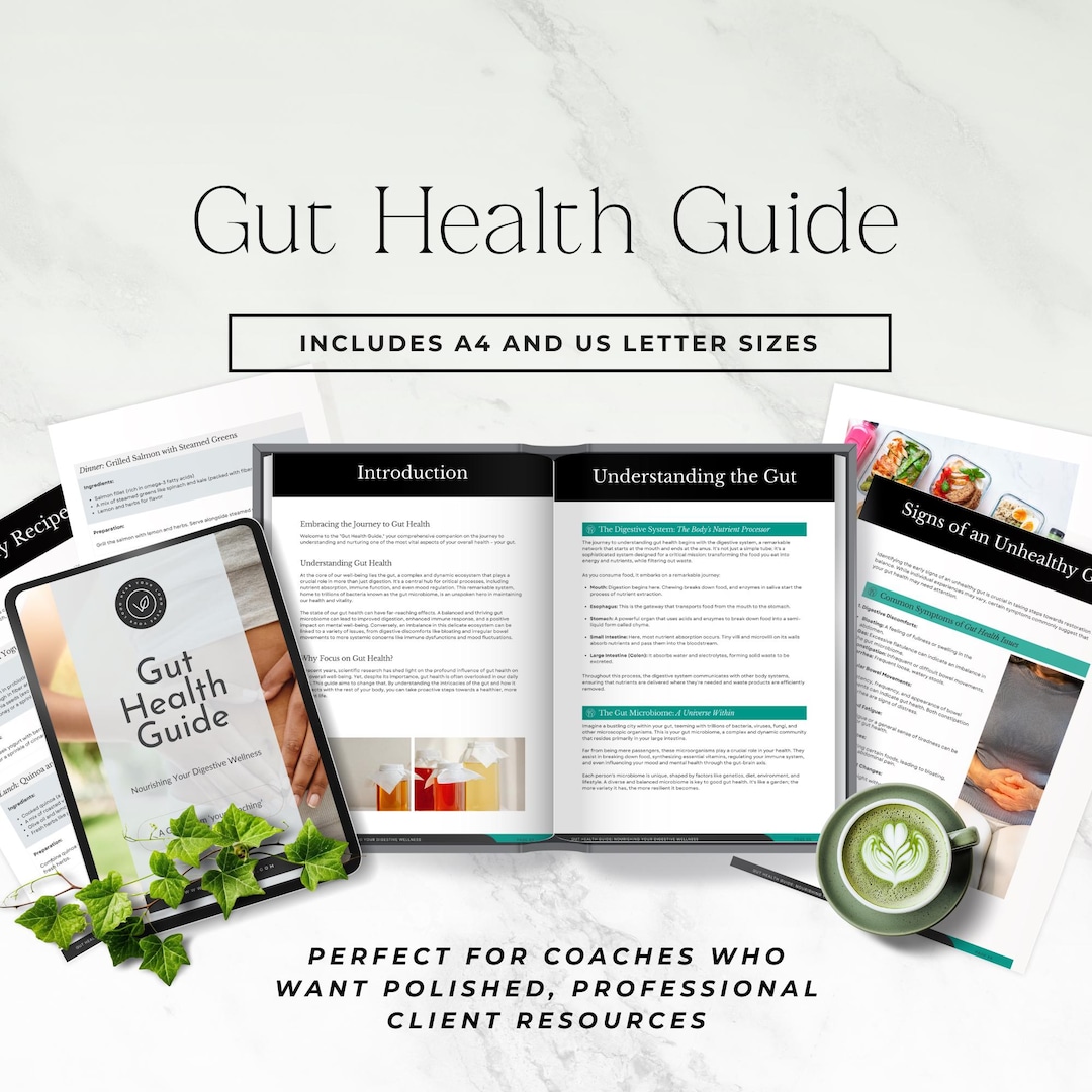 Editable Gut Health Guide Canva Template, Nutrition Coach Wellness ...