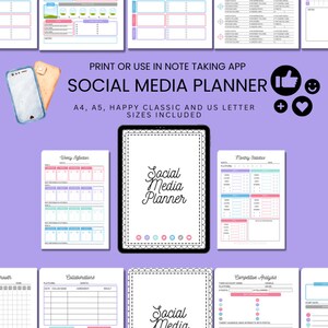 Social Media Planner Bundle Template Marketing Planner Instagram ...