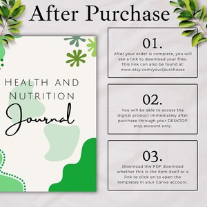 Nutrition Planner Printable - Daily Food Journal - Meal Planner ...