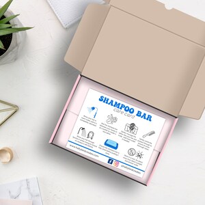 Editable Shampoo Bar Care Card Template for Solid Shampoo Instructions ...