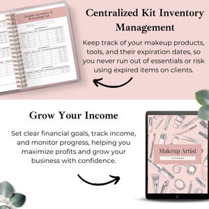 Makeup Artist Planner Templates MUA Scheduling Calendar Cosmetologist ...