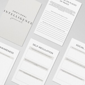 Emotional Intelligence Journal Self Awareness Planner Self Regulation ...