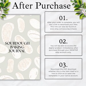 Sourdough Baking Journal, Digital Recipe Tracker, Sourdough Starter Log ...