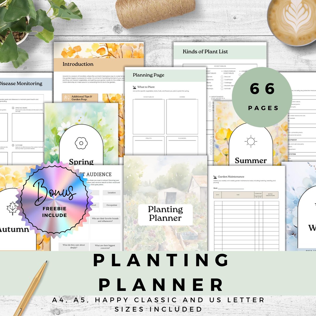Planting Planner Printable Gardening Journal Digital Garden Planner ...