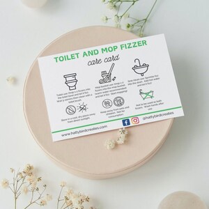 Editable Toilet Fizzer Care Card Template Mop Fizzer Instructions ...