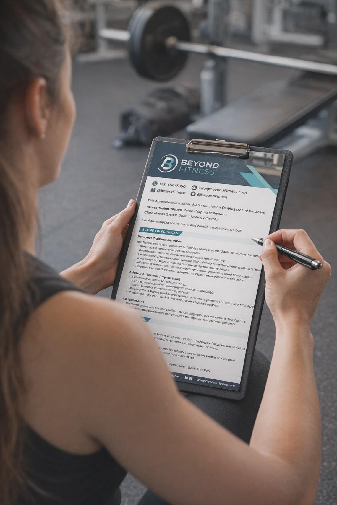 Personal Trainer Contract Template Editable Fitness Agreement Form for ...