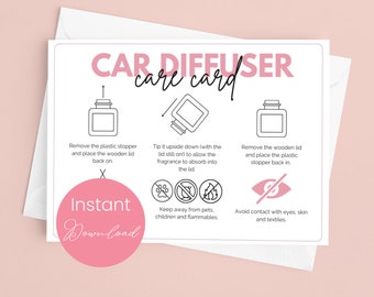 Editable Car Diffuser Safety Guide Template and Instructions - Etsy