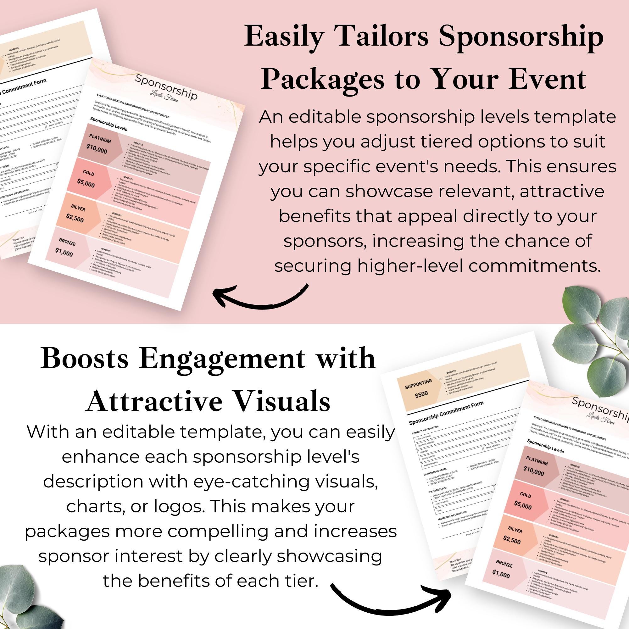 Sponsorship Package Template Canva, Editable Sponsor Proposal Kit ...