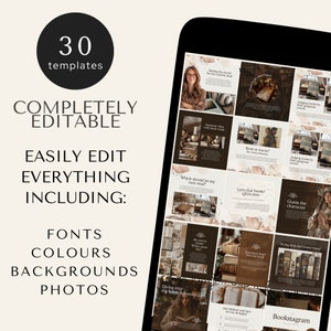 Bookstagram Templates for Social Media Editable Canva Designs for ...