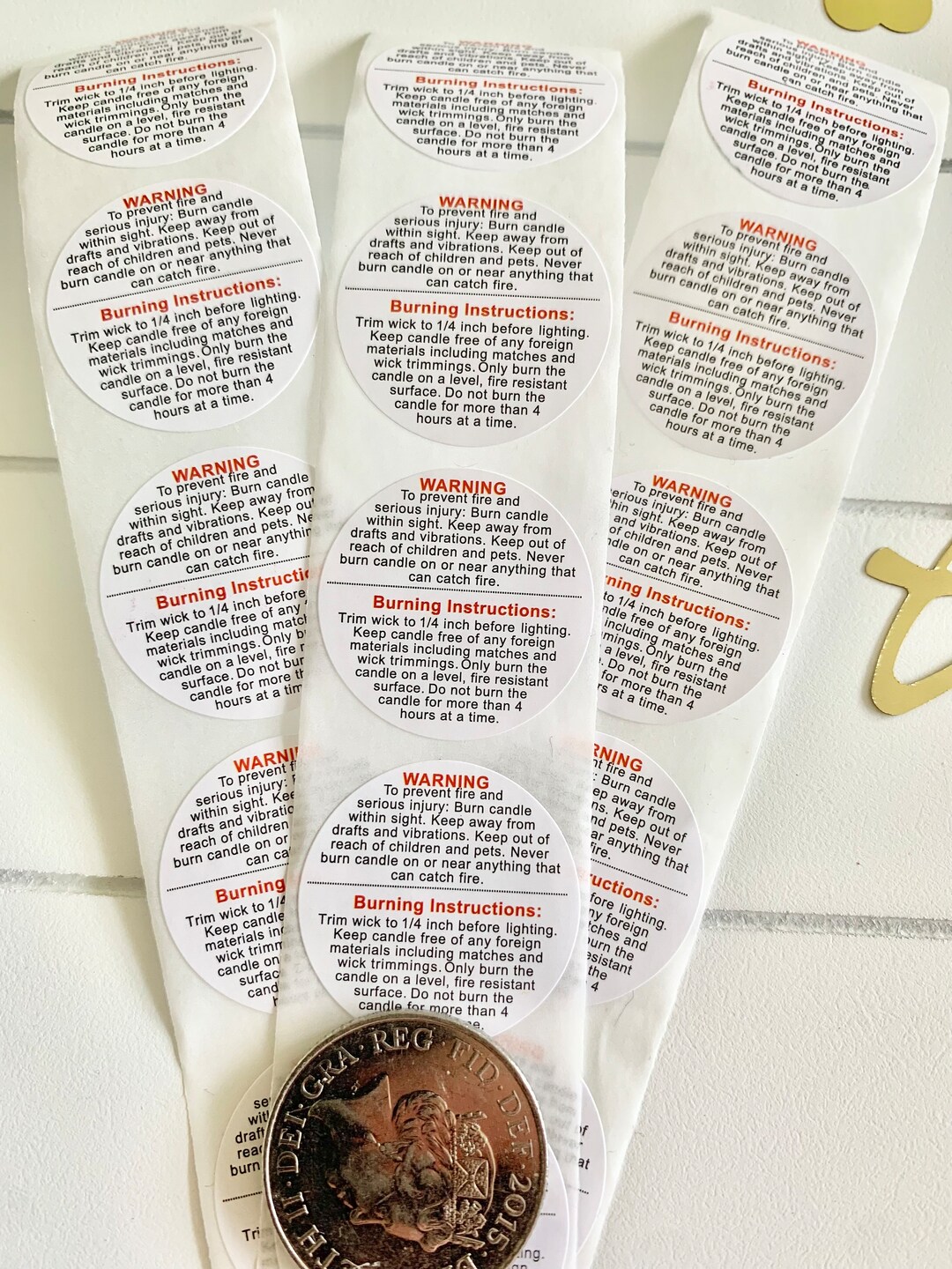 Candle Safety Stickers for Candle Warning Label Stickers for Candle ...