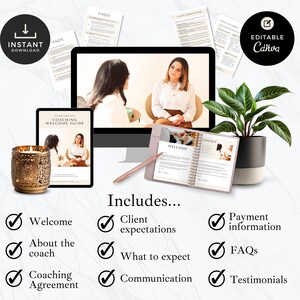 Editable Coaching Client Welcome Packet | Life Coach Intake Forms, New ...