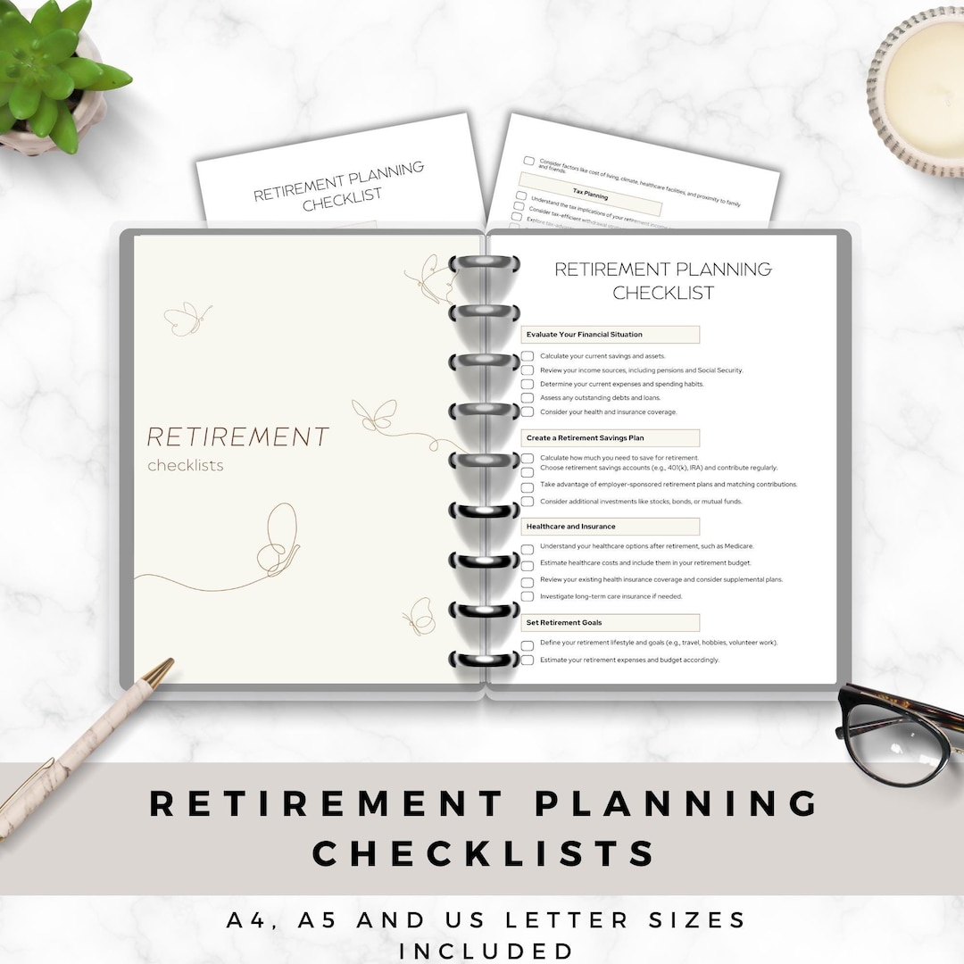 Retirement Planning Checklists Guide for Retirement Printable Sheets ...