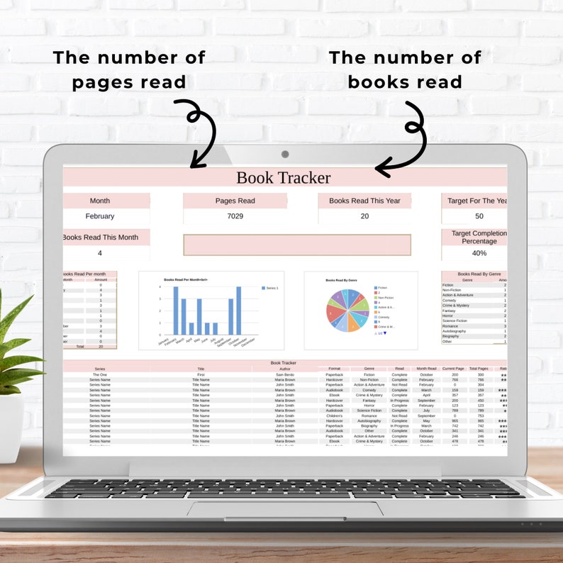 Book Tracker Excel, Ultimate Reading Log, Digital Tracker Template ...