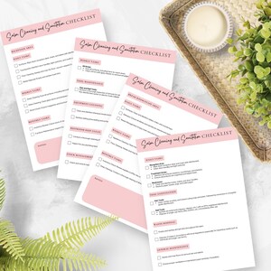 Salon Cleaning Checklist Printable Beauty Salon Hygiene Spa Cleaning ...