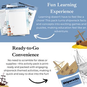 Shipwreck Activity Pack for Children Printable Ship Coloring Pages Ship ...