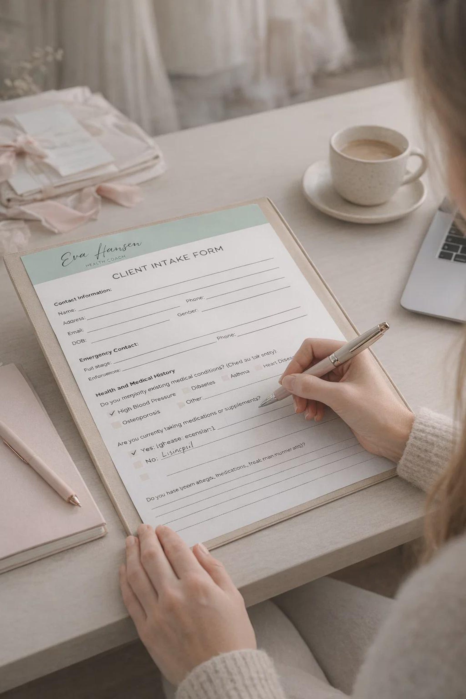 Health Coach Client Intake Form, Nutrition Coach Onboarding Template ...