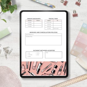 Makeup Artist Planner Templates MUA Scheduling Calendar Cosmetologist ...
