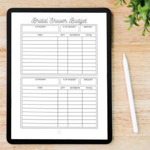 Printable Bridal Shower Planner Bundle Digital Maid of Honor Checklist ...
