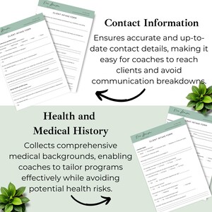 Health Coach Client Intake Form Template Editable Client Onboarding ...