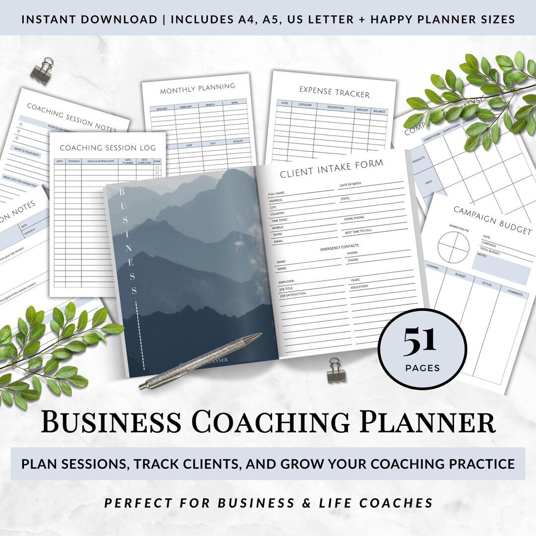 Coaching Planner for Business Coaches, Business Coaching Planner for ...