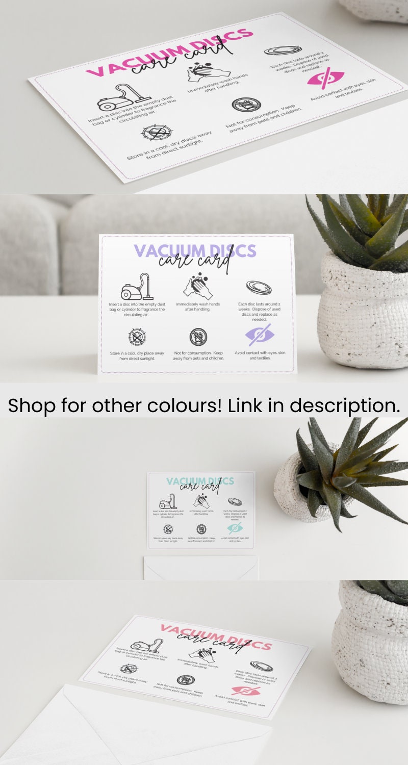 Vacuum Disc Care Card for Vacuum Discs Warning Vacuum Disc - Etsy