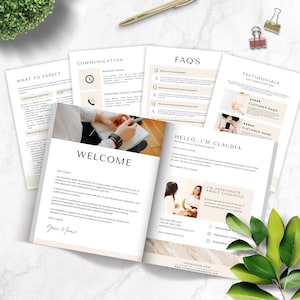 Editable Coaching Client Welcome Packet | Life Coach Intake Forms, New ...
