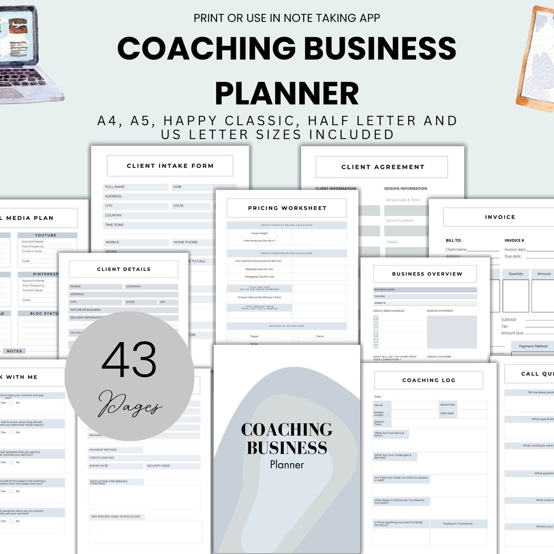 Coaching Business Planner Life Coach Printable Coaching Worksheet for ...