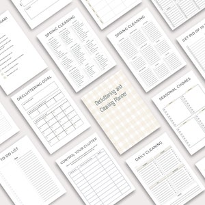 Declutter and Cleaning Planner Printable Decluttering Checklist Bundle ...