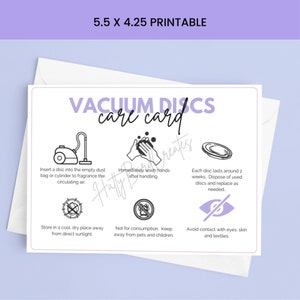 Vacuum Disc Care Card for Vacuum Discs Warning Vacuum Disc - Etsy