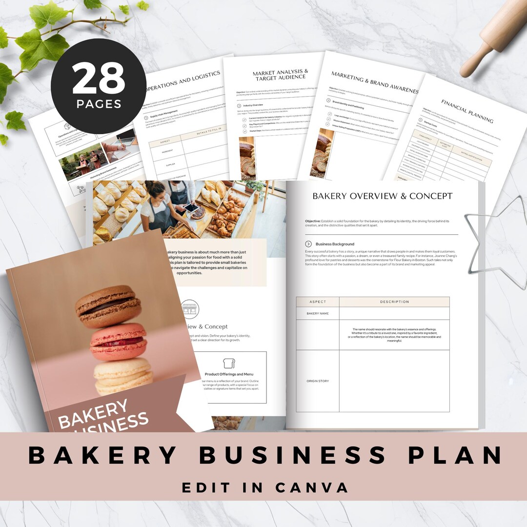 Editable Bakery Business Plan Template Customizable Bakery Start up ...