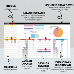Budget Planner Excel Spreadsheet Monthly Budget Template Paycheck ...