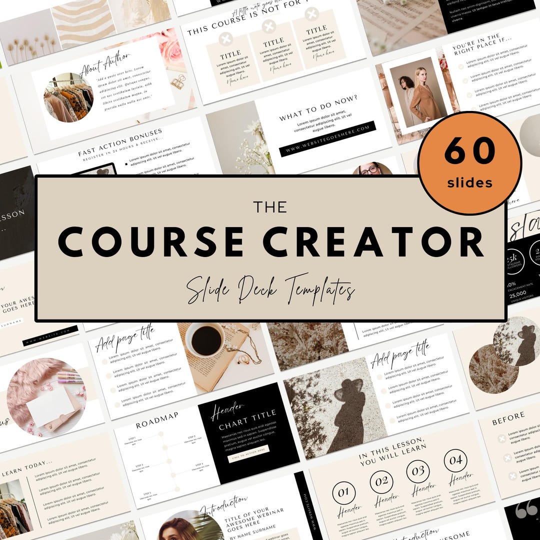 Course Creator Templates Slide Deck Bundle Online Course Presentation ...